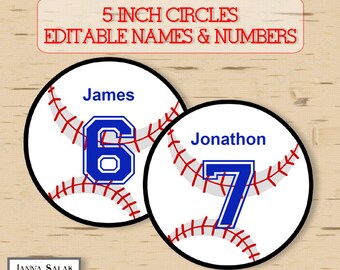 Baseball Name Tags | Etsy