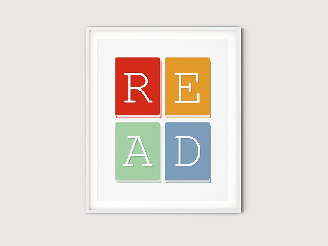 READ Print Printable Poster Learning Reading Nook Educational Art ...