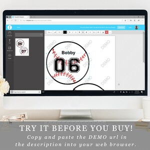 5" Baseballs With Editable Names and Numbers DIY Template Printable - Etsy