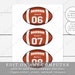 5" Football Tags With Editable Names and Numbers DIY Template - Etsy