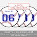 4 Baseball Tags With Editable Names and Numbers Royal Blue INSTANT ...