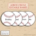 4" Baseball Tags With Editable Names INSTANT DOWNLOAD DIY Pdf - Etsy
