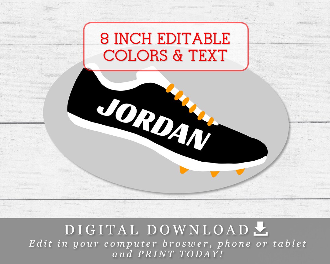 8" Cross Country Tags With Editable Names and Color DIY Template Track ...