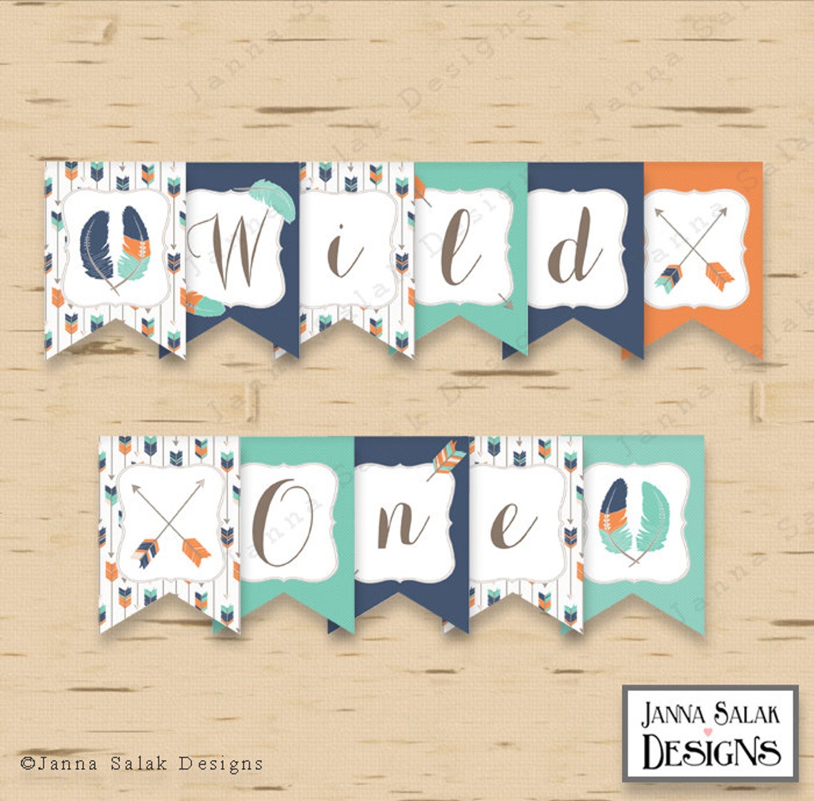 Wild One Tribal Birthday Party Package Boho Arrows and - Etsy