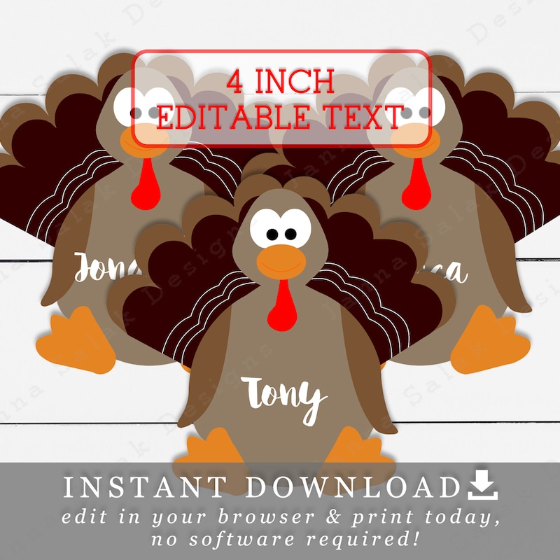Turkey Card - Etsy