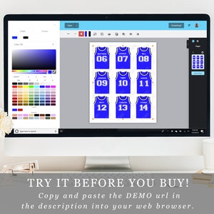 3" Basketball Ball Jersey Tags With Editable Names Numbers and Colors ...