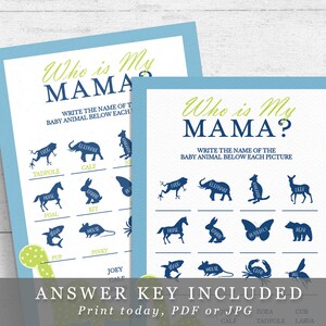 Dinosaur Baby Shower Game Package Printable - 10 Games - Dino Blue and ...