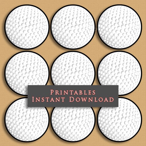 Golf Party Cupcake Toppers Printable Party Circles and - Etsy