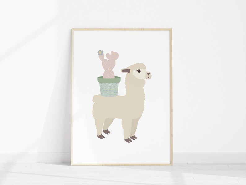 Alpaca Nursery Prints Set of 3 Printable Alpacas Digital - Etsy