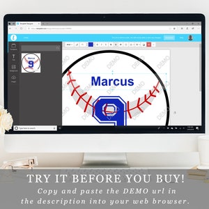 10" Baseball With Editable Names and Numbers Baseball Team Banner DIY ...