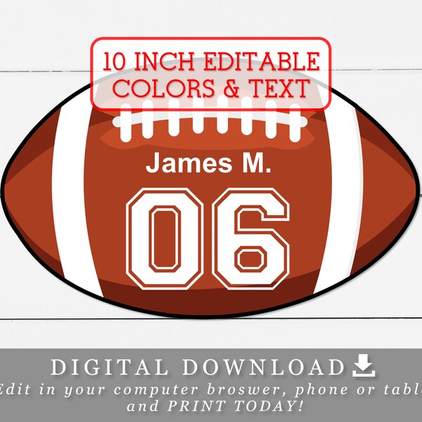 Diy Football Poster - Etsy