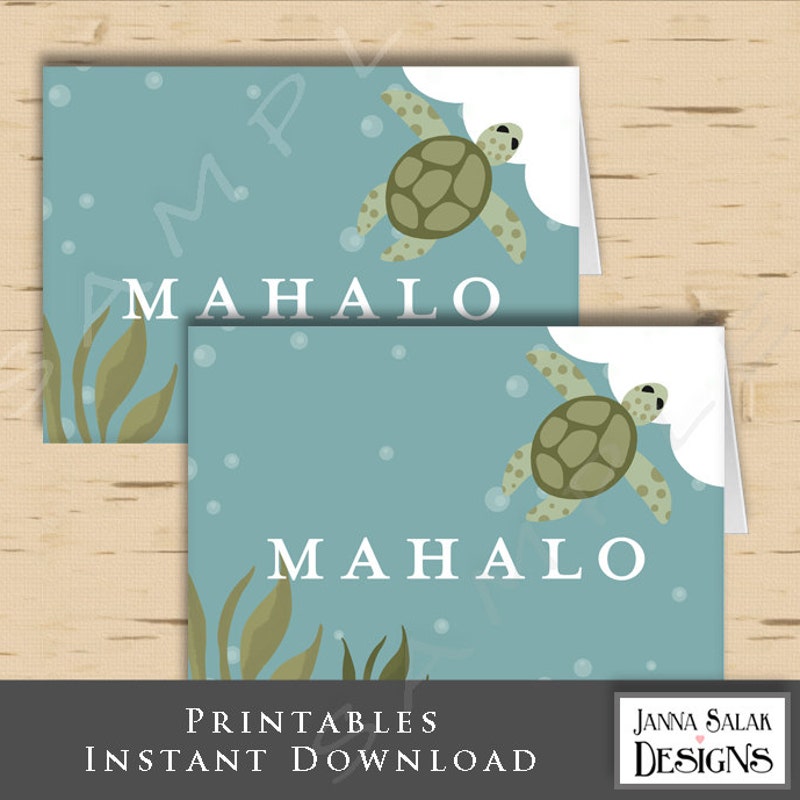 Mahalo Thank You Cards - Etsy