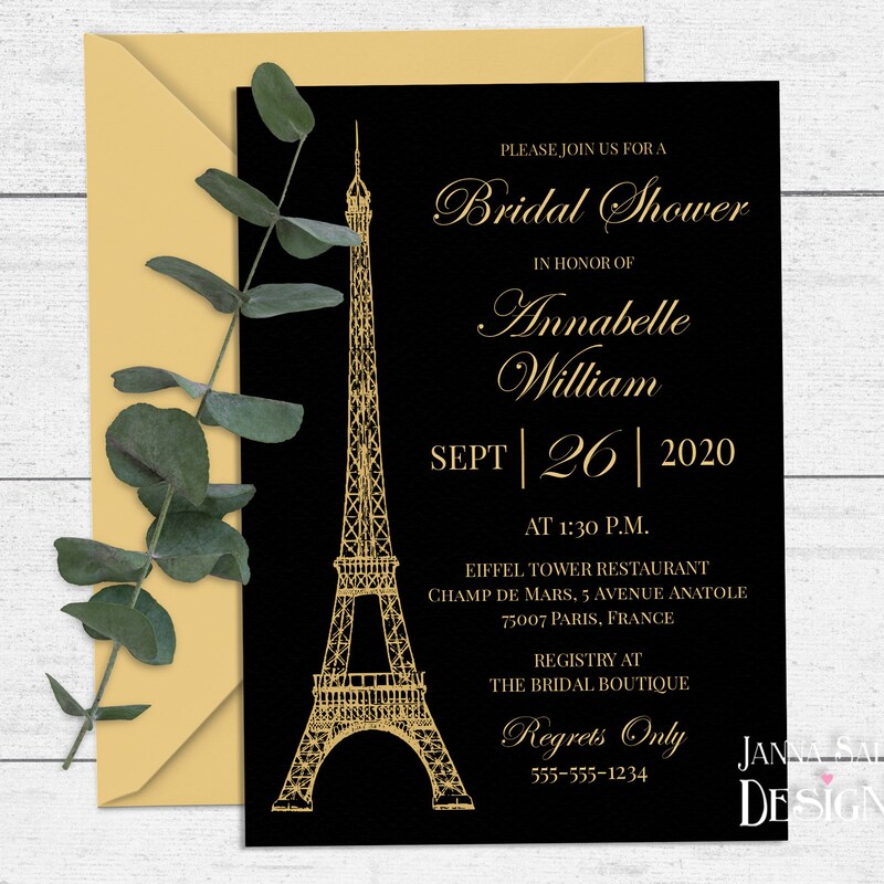 Parisian Invitation - Etsy