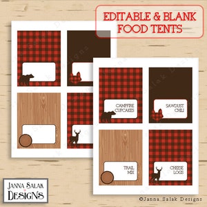Lumberjack Birthday PRINTABLE Party Package Decorations Red and Brown ...