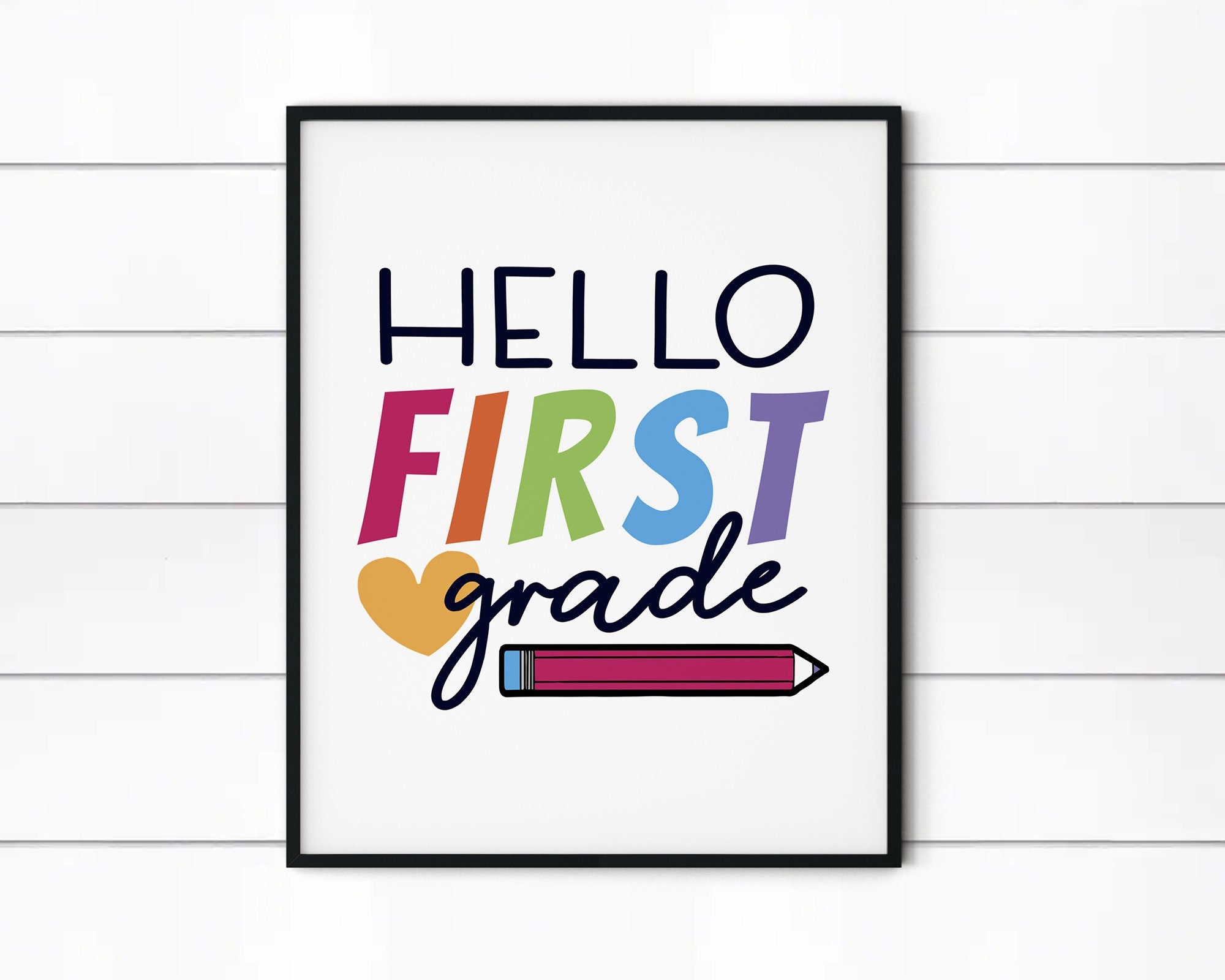 Hello First Grade Print Printable Poster 1st Grade Educational - Etsy