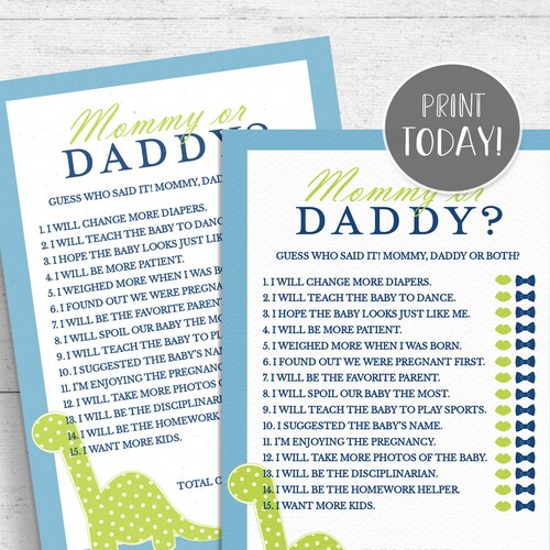 Dinosaur Baby Shower Game Bundle Mommy Daddy Word Scramble - Etsy