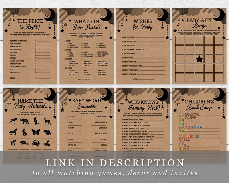 Baby Shower Word Search Game Printable - Twinkle Twinkle Little Star ...