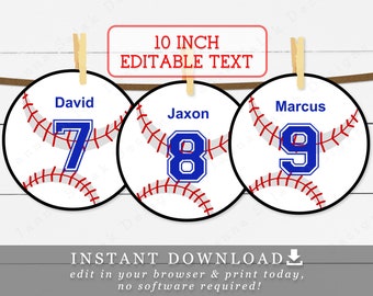 10 Softball With Editable Names and Numbers Baseball | Etsy