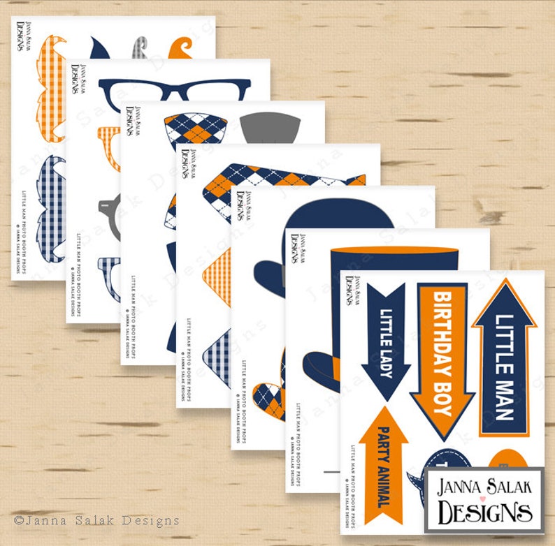 Little Man Birthday PRINTABLE Party Package Decorations Blue - Etsy