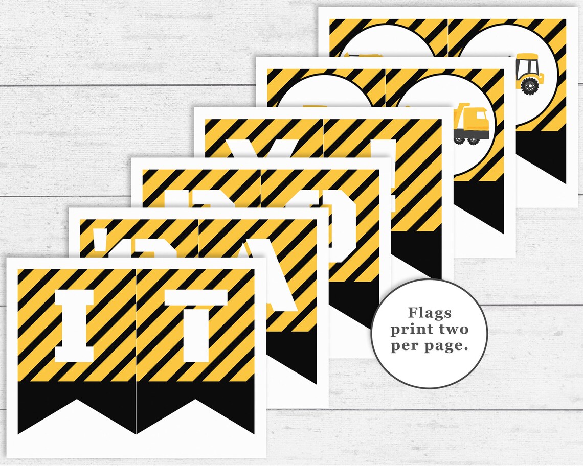 Construction It's A Boy Baby Shower Banner Under - Etsy