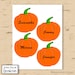 4" Pumpkin Tags With Editable Names Printable Halloween Tag INSTANT ...