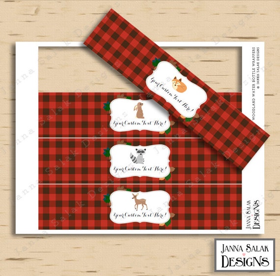 Lumberjack Baby Shower Labels Editable Lumberjack Favor Tags Thank You