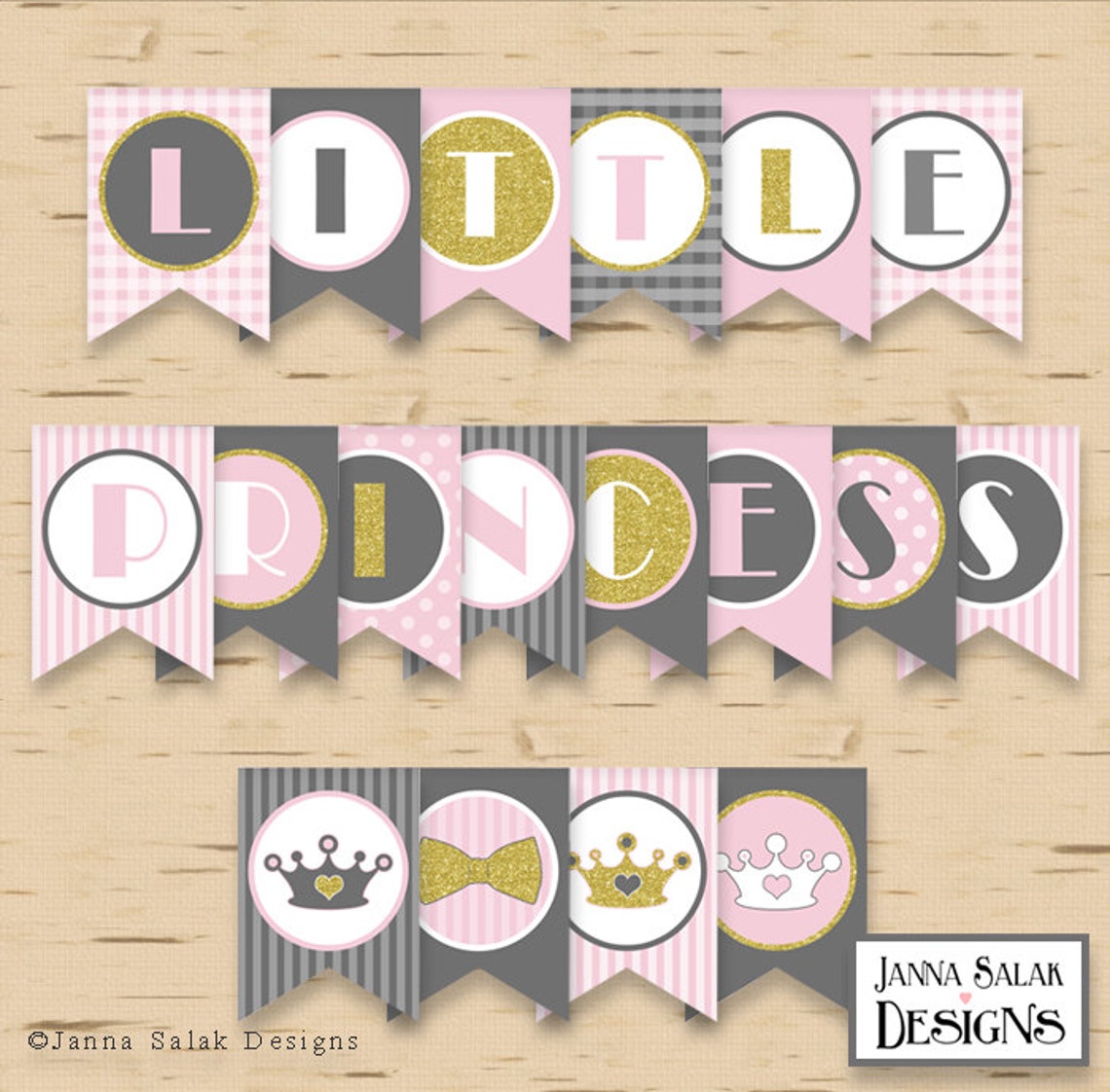 Little Princess Birthday PRINTABLE Party Package Decorations - Etsy