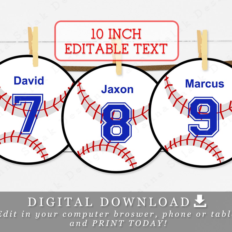 Baseball Banner - Etsy