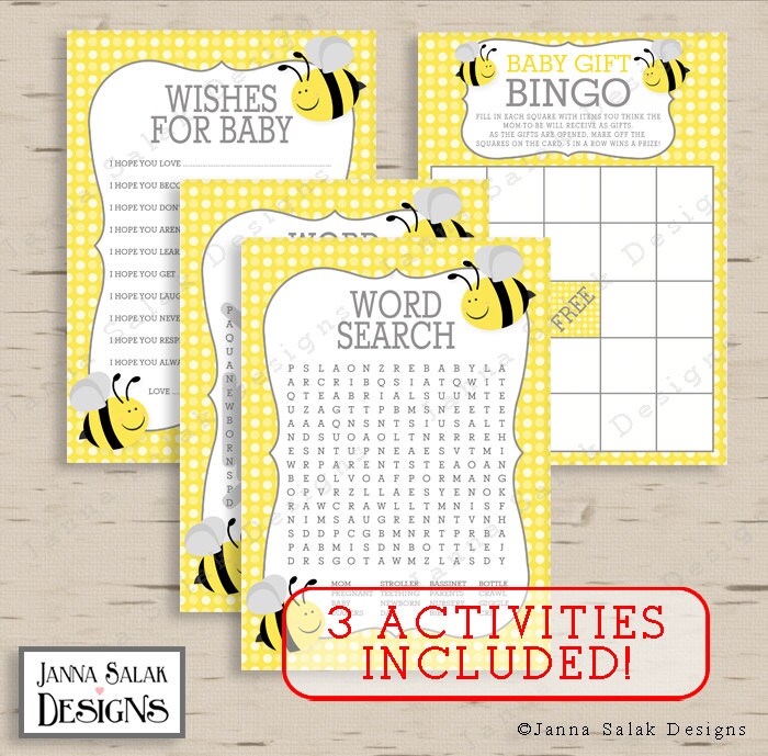 Mommy to Bee Baby Shower PRINTABLE Party Package Yellow and - Etsy