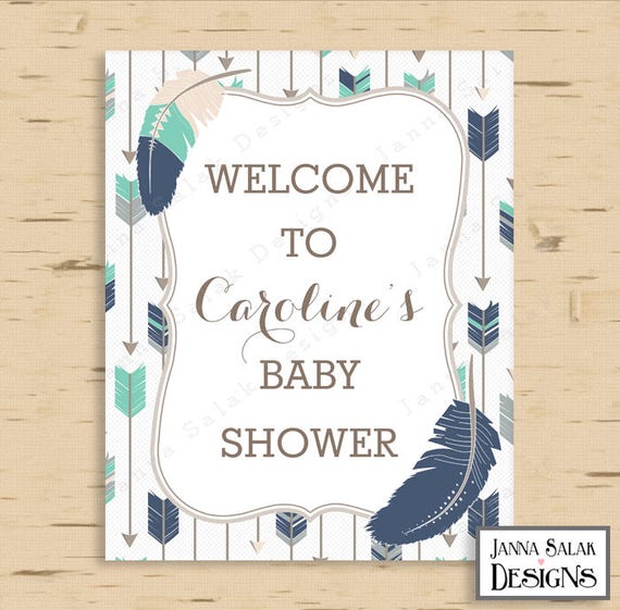 PRINTABLE Custom Name Welcome Sign 8x10 Tribal - Etsy