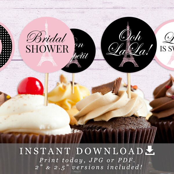 Printable Chanel Cupcake Toppers - Etsy