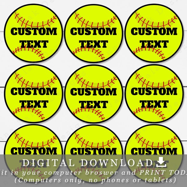Softball Tags - Etsy