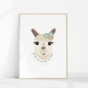 Alpaca Nursery Prints Set of 3 Printable Alpacas Digital Posters Kids ...