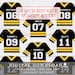 3" Hockey Jersey Tags With Editable Names Numbers and Colors DIY ...