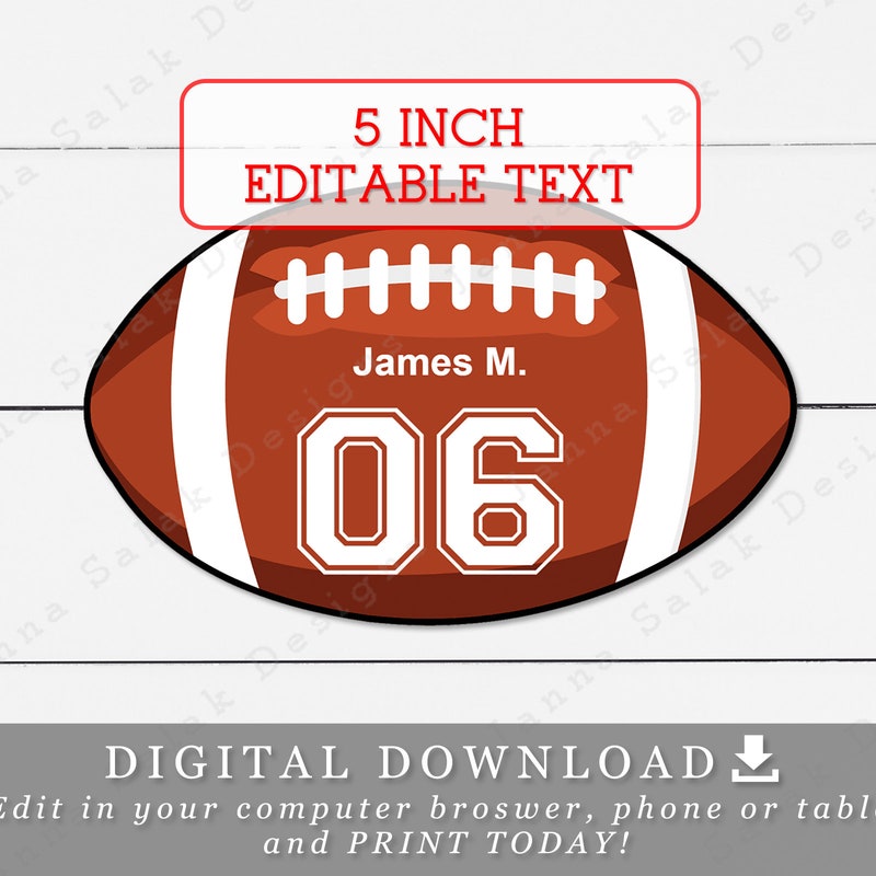 Small Football Printables - Etsy
