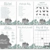 Dinosaur Baby Shower Word Scramble Game Printable Dino Blue and Green ...