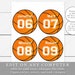 4" Basketball With Editable Names and Numbers DIY Template Printable - Etsy