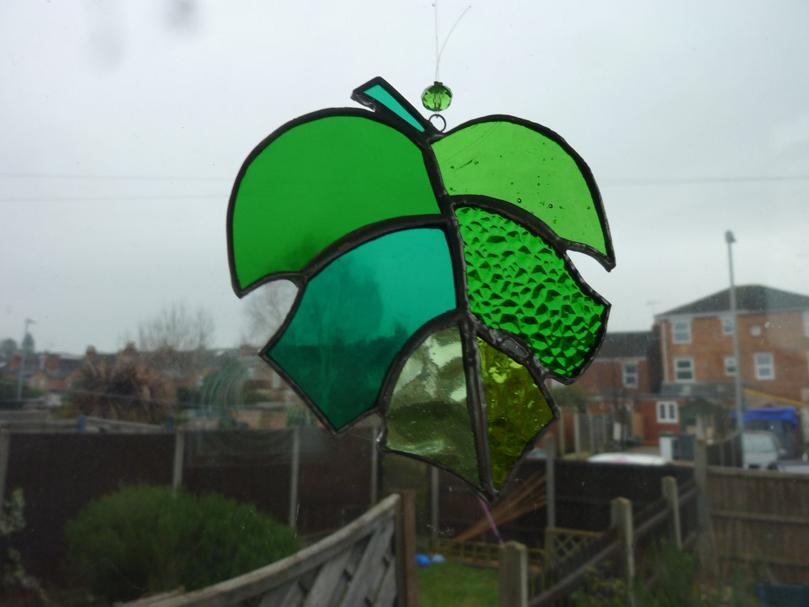 Leaf Suncatcher.stained Glass Leaf. - Etsy