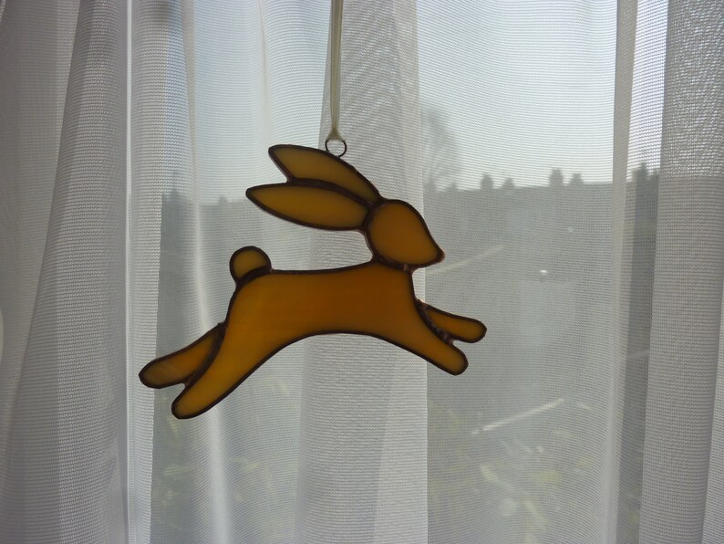 Rabbit Suncatcherbunny Suncatcherhare Suncatcher. - Etsy