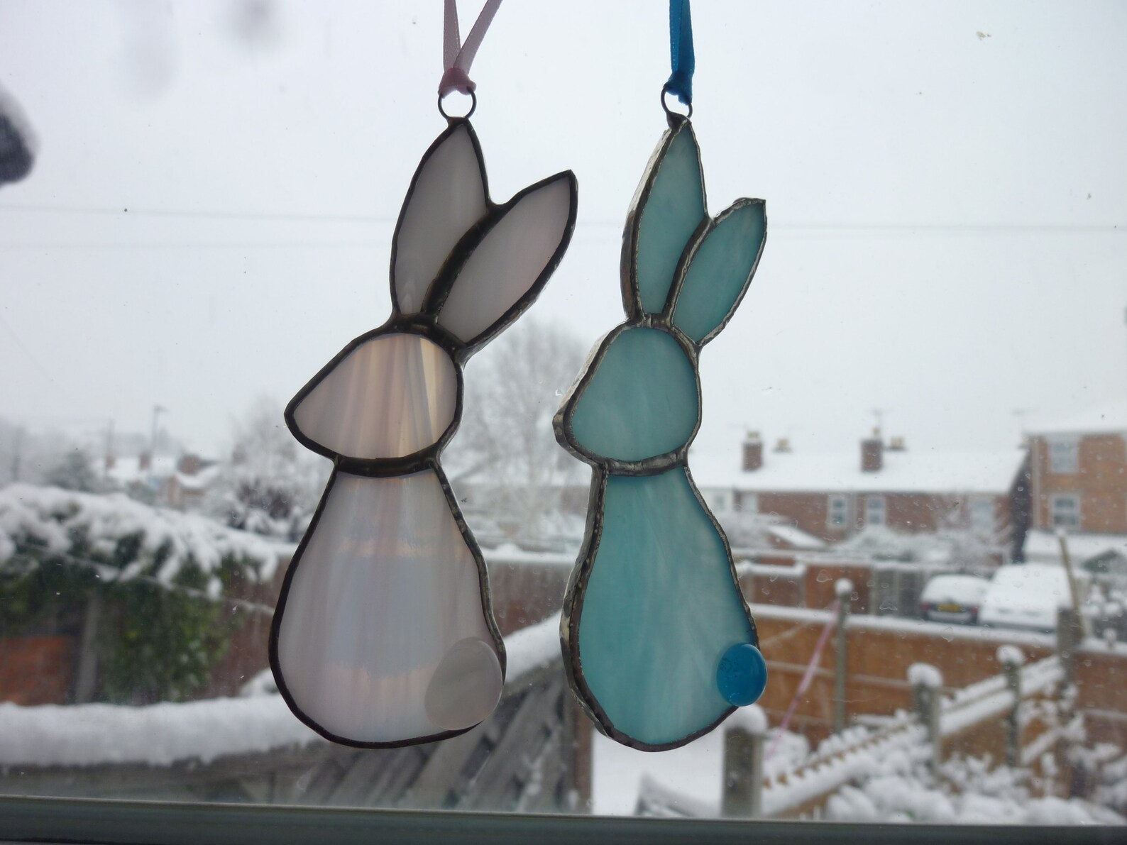 Stained Glass Bunny Suncatcherrabbit Suncatcherhare - Etsy