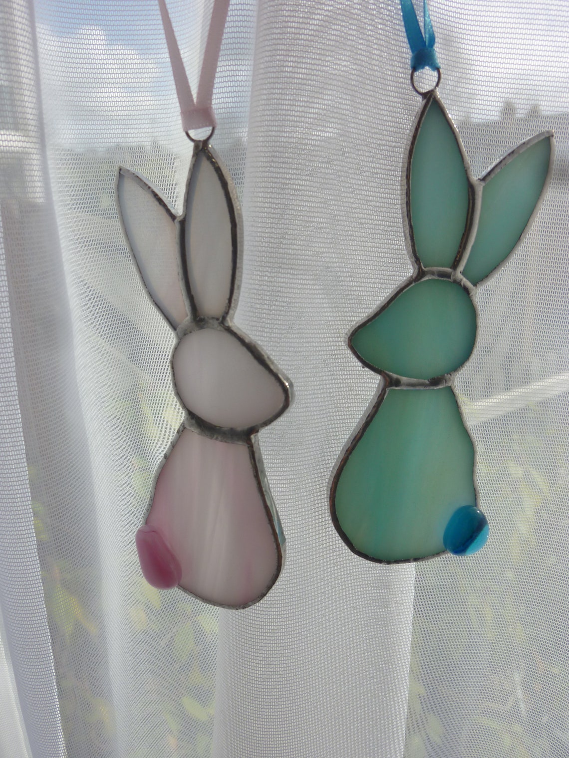 Stained Glass Bunny Suncatcherrabbit Suncatcherhare | Etsy