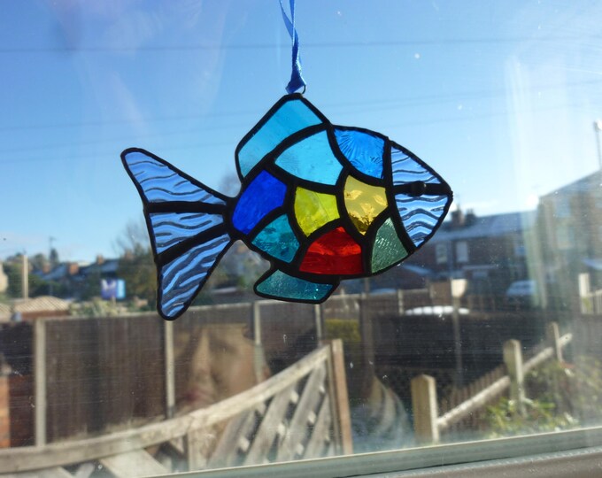 Stained Glass Fish Suncatcher.fish Ornament. - Etsy
