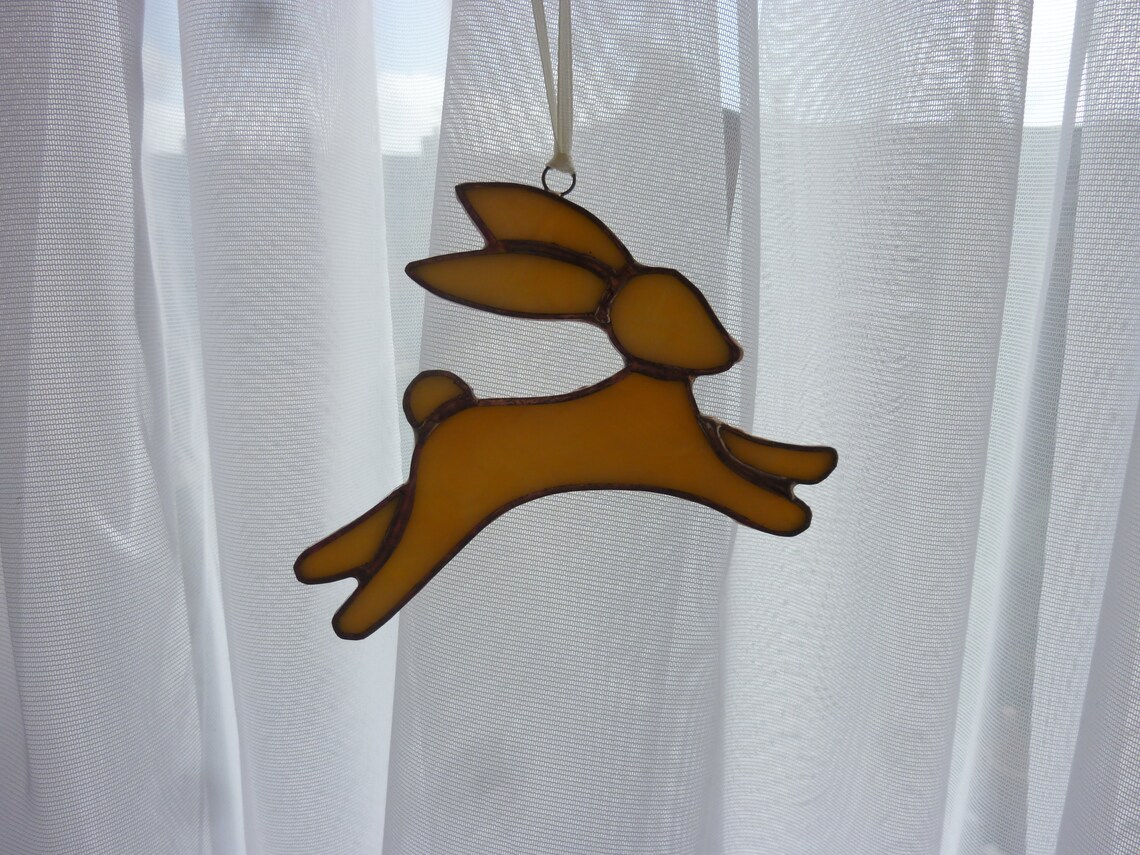 Rabbit Suncatcherbunny Suncatcherhare Suncatcher. - Etsy