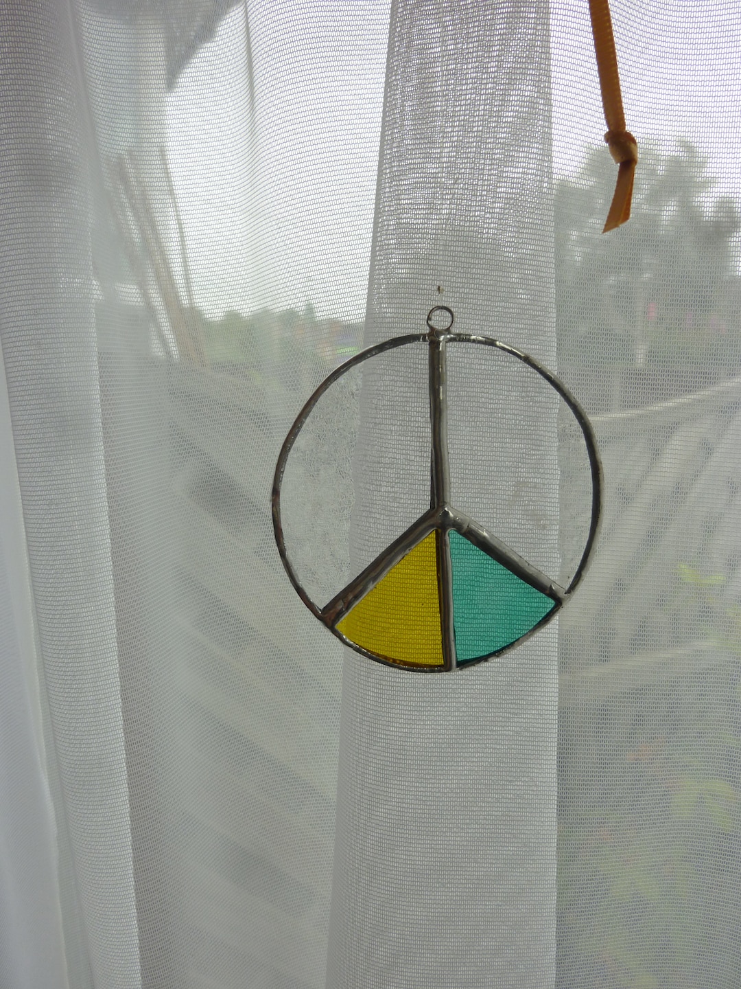 Peace Sign Suncatcher. Stained Glass Peace Sign. - Etsy