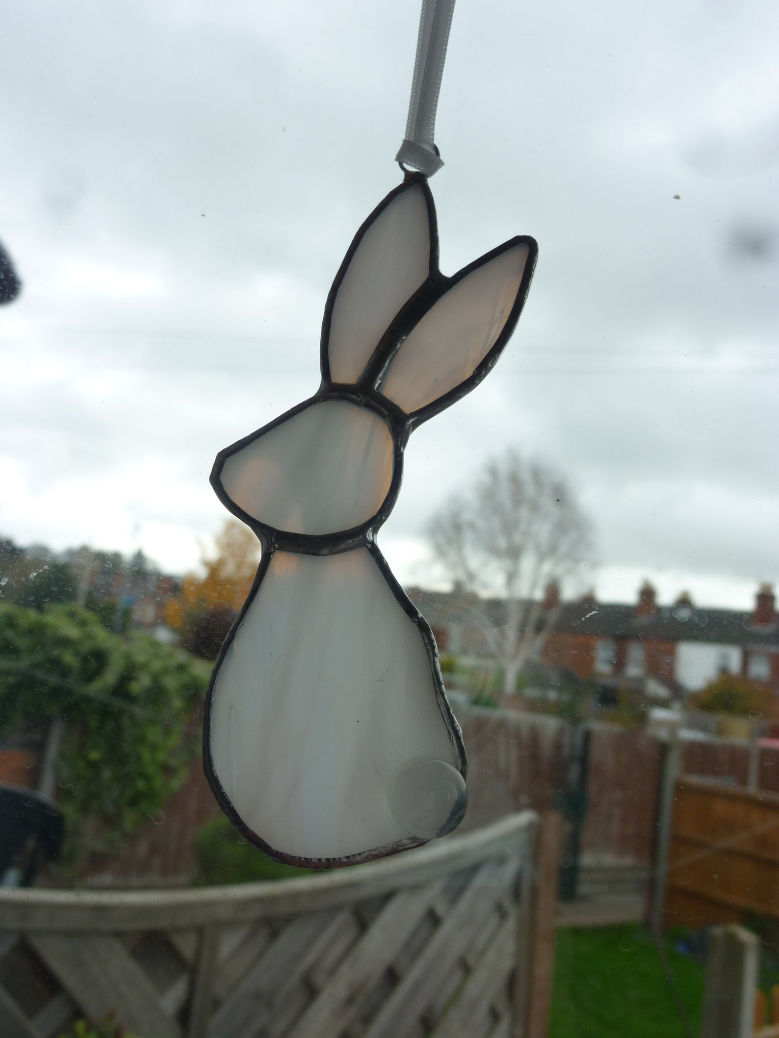 Stained glass Bunny suncatcherRabbit suncatcherHare | Etsy