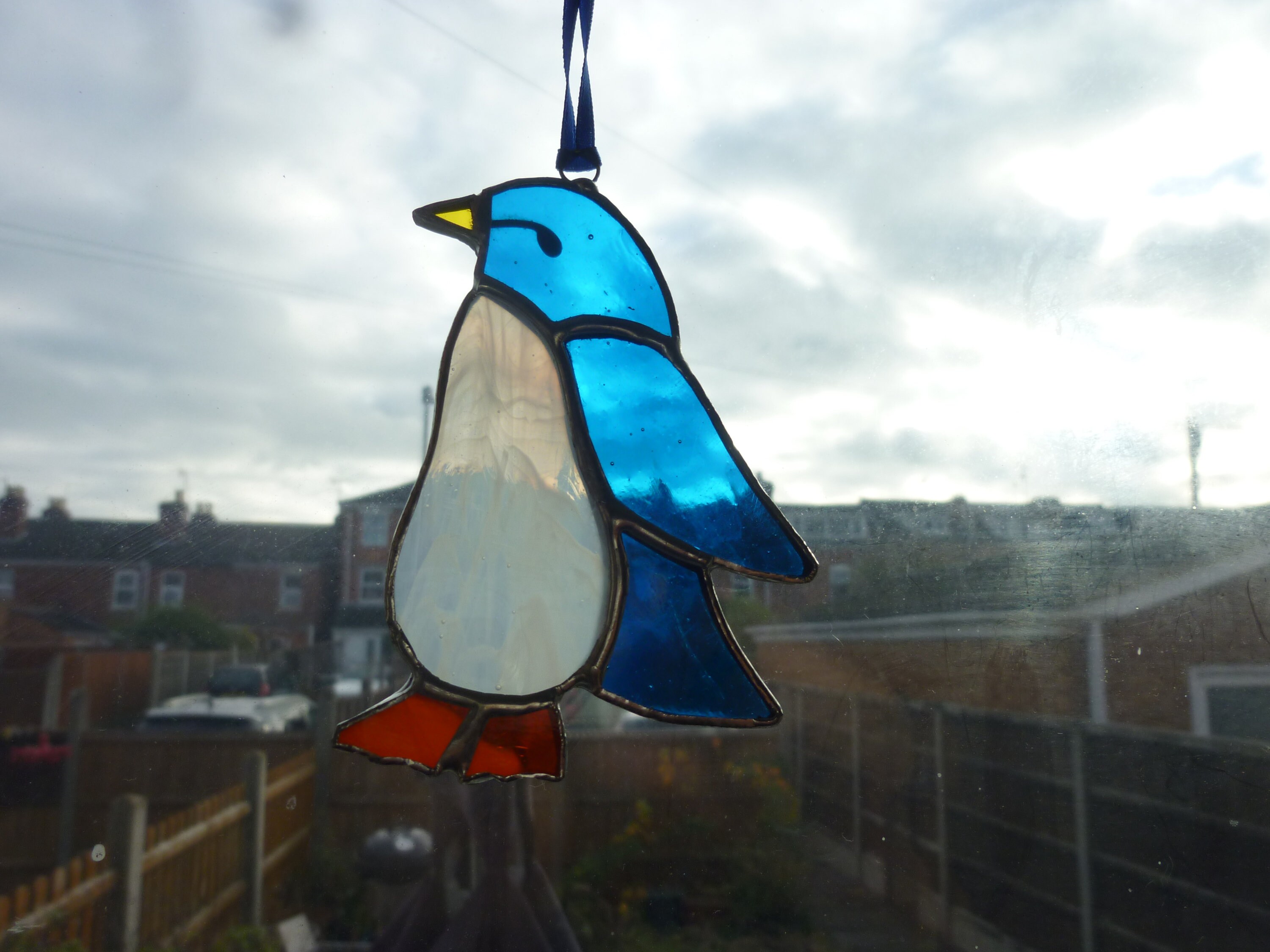 Stained Glass Penguin Suncatcher | Etsy