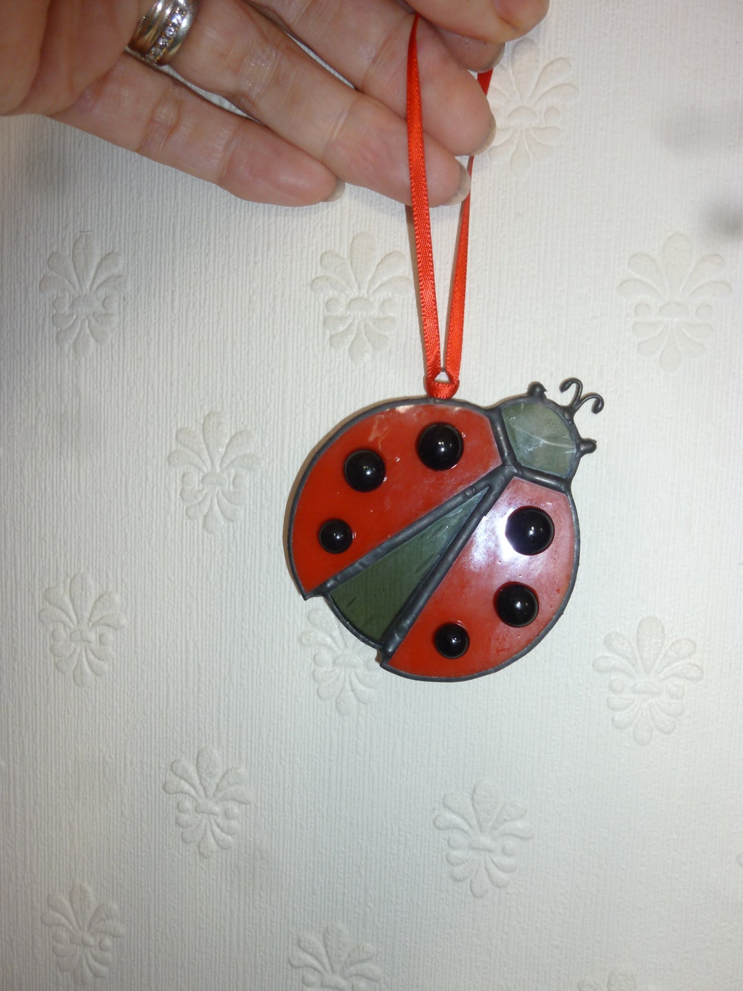Ladybug,ladybird Stained Glass Suncatcher. - Etsy