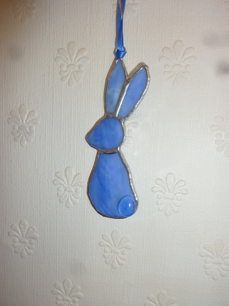 Stained Glass Bunny Suncatcherrabbit Suncatcherhare - Etsy