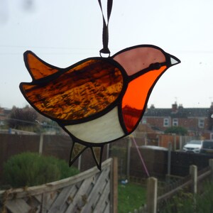 Stained Glass Robin Suncatcher.bird Suncatcher.robin. - Etsy