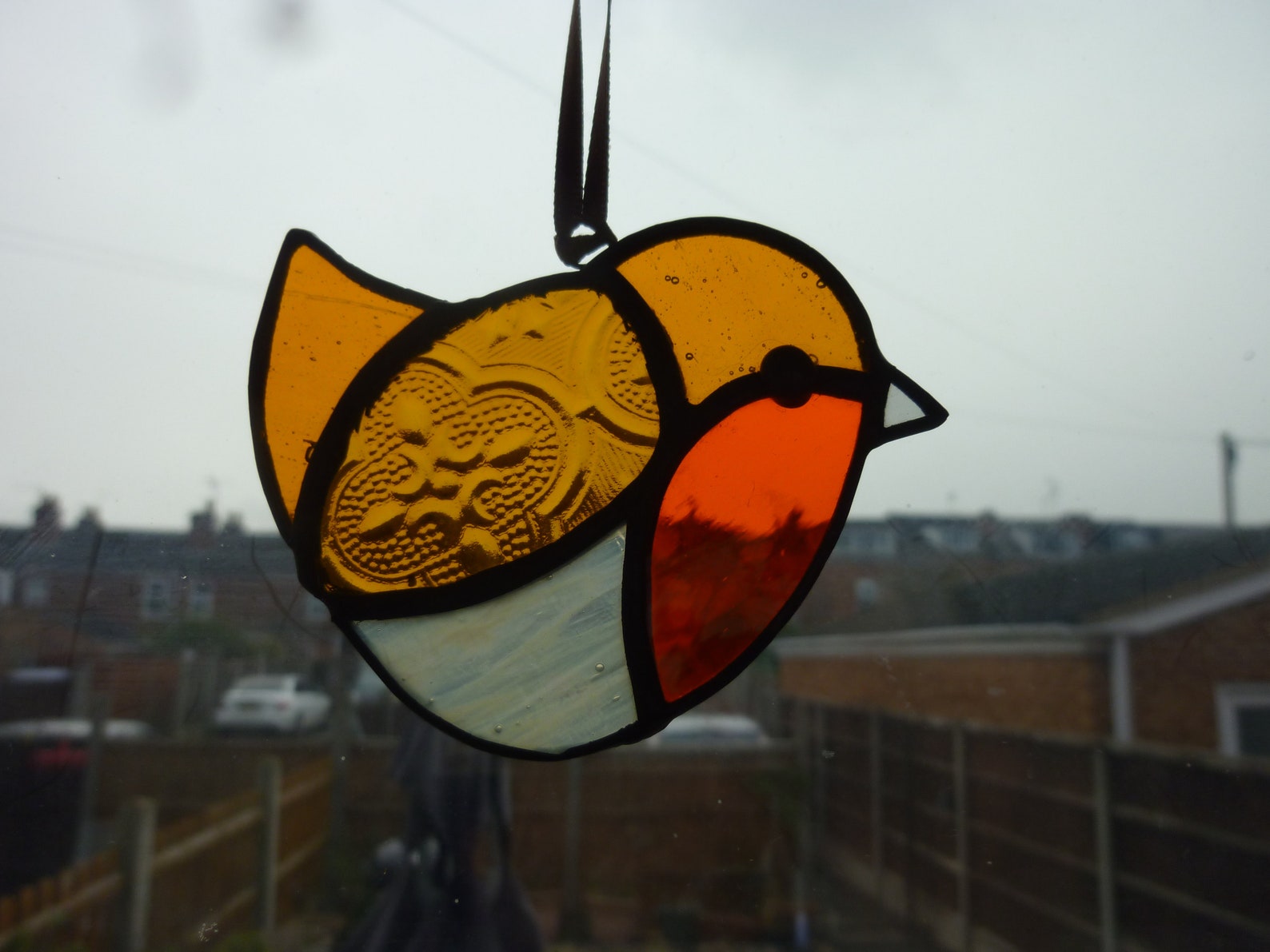 Stained Glass Robin Suncatcher c.bird Suncatcher.robin. - Etsy